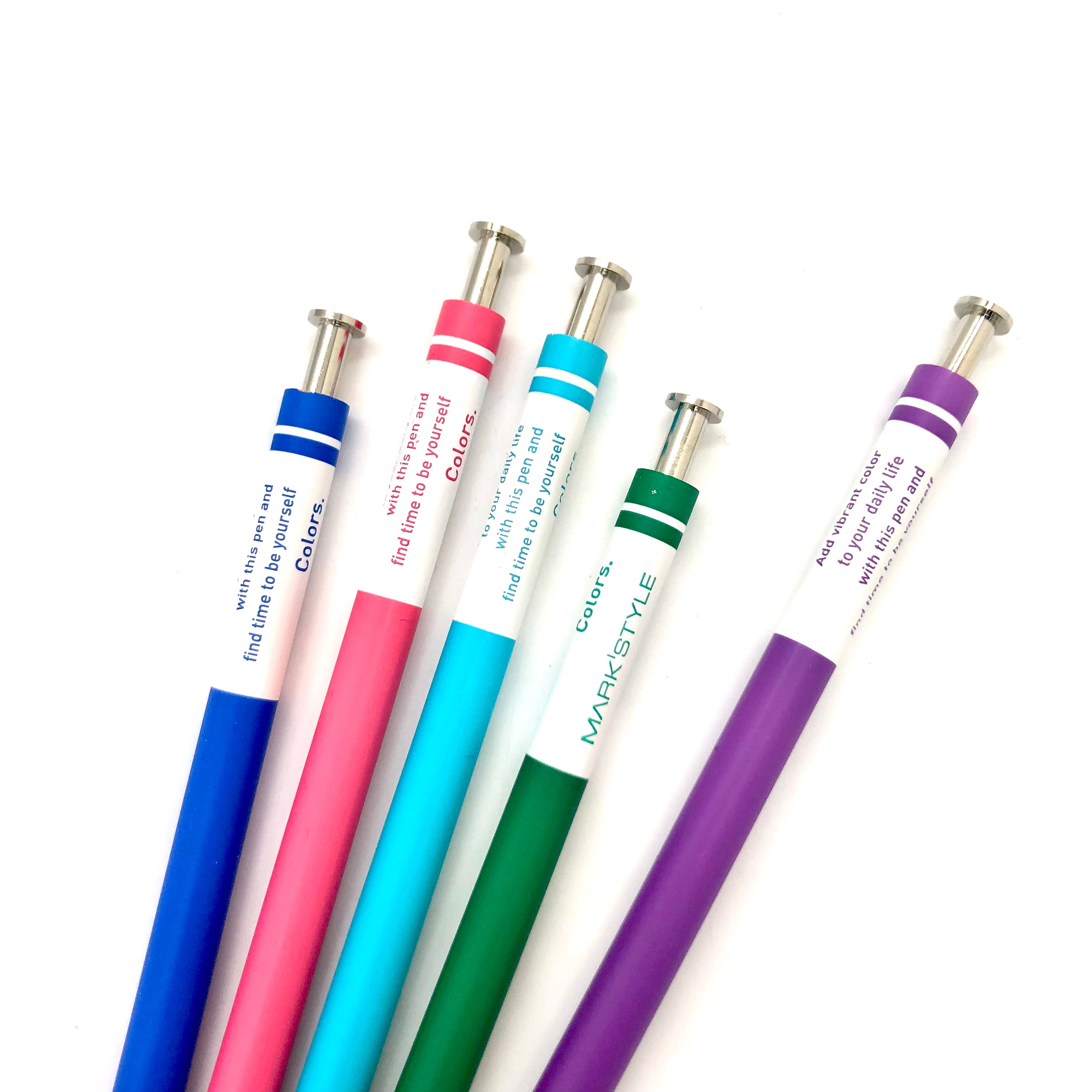 Multicolor gel ink pens store