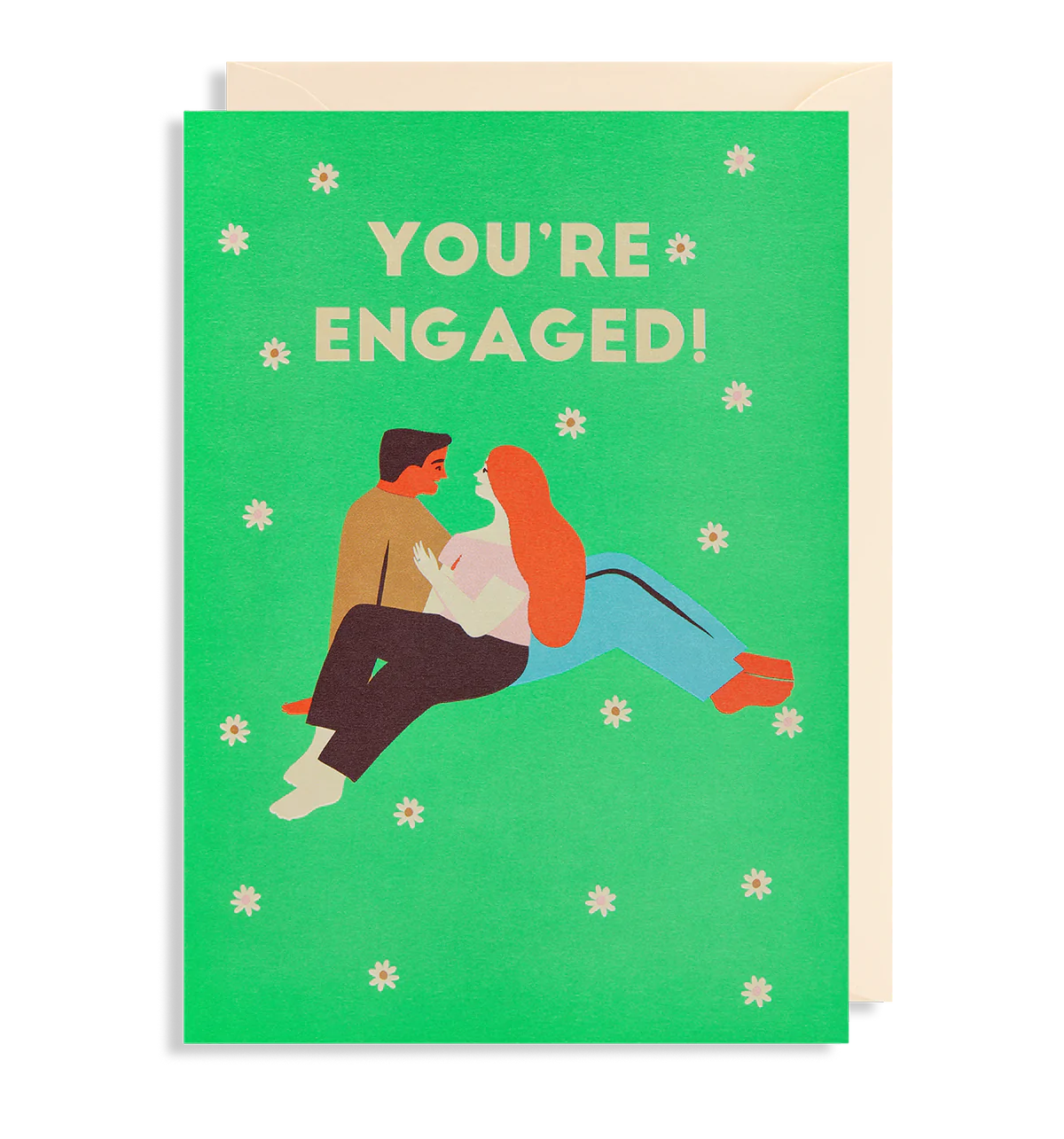 Youre Engaged Couple In Flowers Card By Lagom Design Curiouser