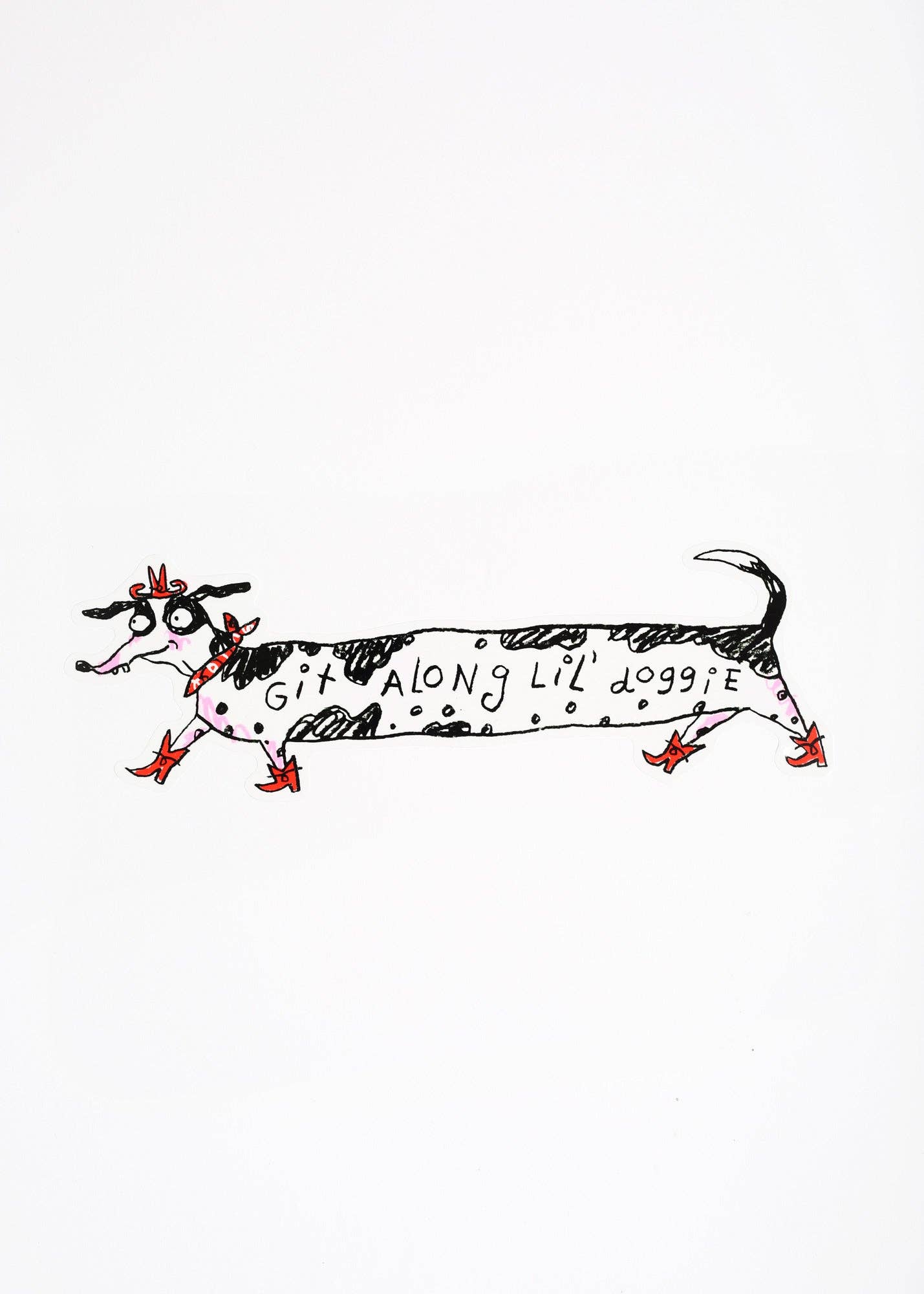 Git Along Doggie Bumper Sticker by Gentle Thrills | Curiouser