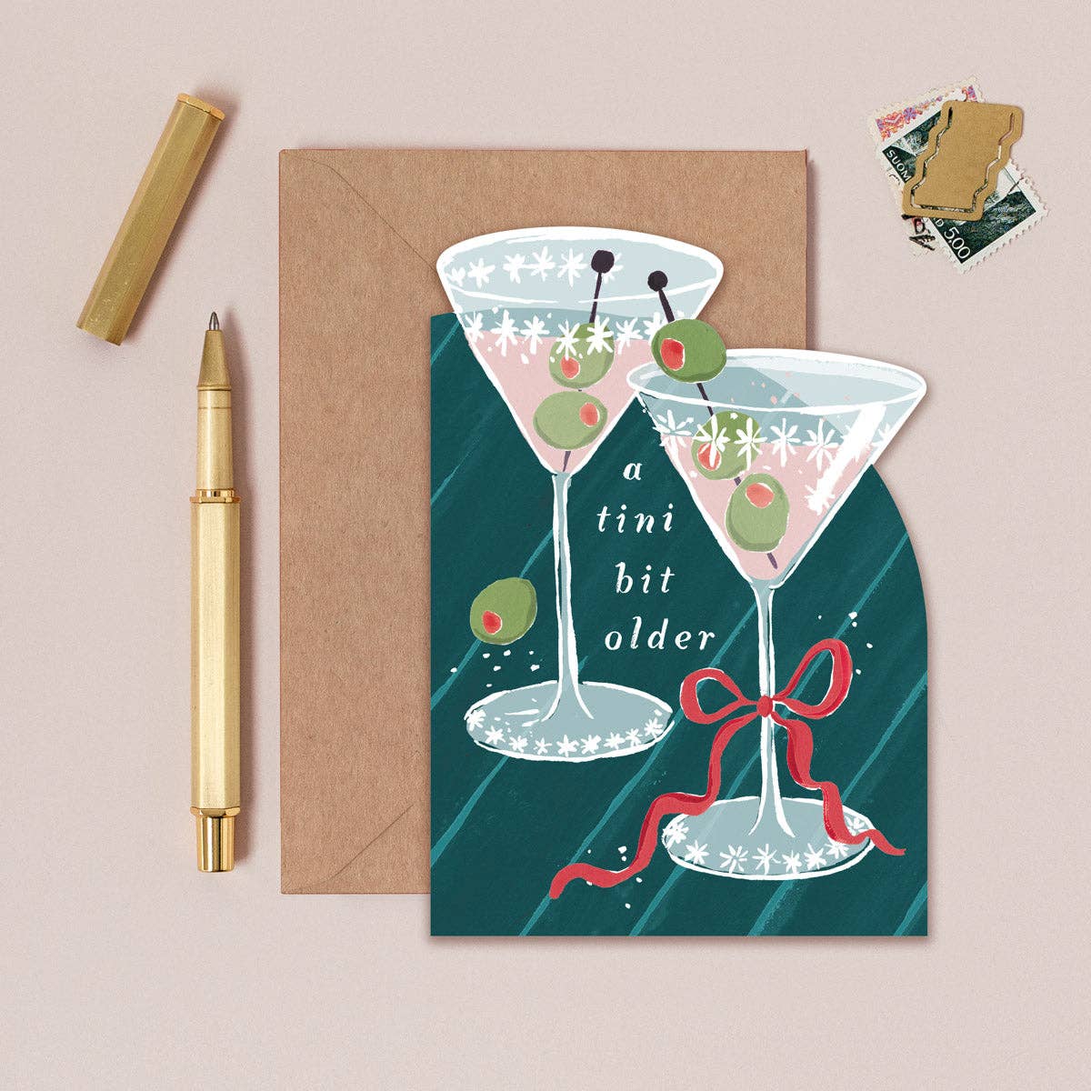 Tini Bit Older Martini Birthday Card by Sister Paper Co | |Curiouser