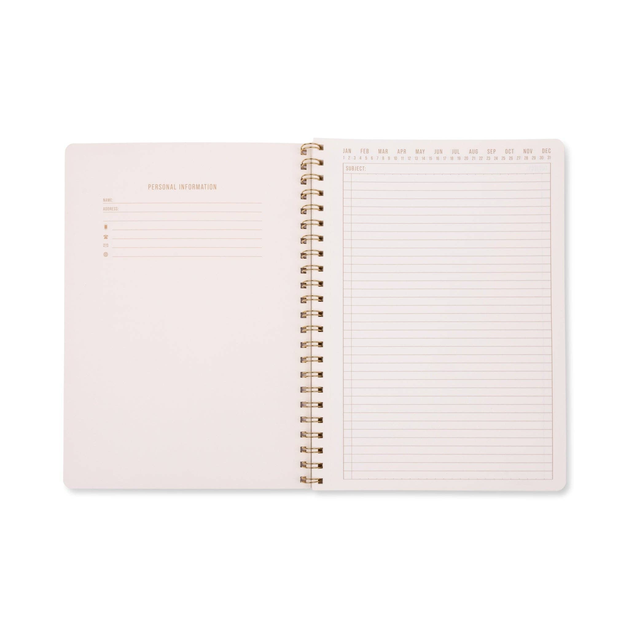 Ink Tulip A4 Twin Wire Notebook - Orange Check by Designworks | Curiouser