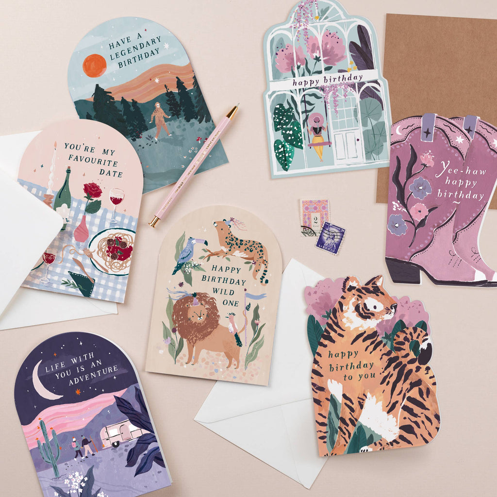 Tiger Die-Cut Birthday Cards | Tiger Cards | Animal Cards | Cards