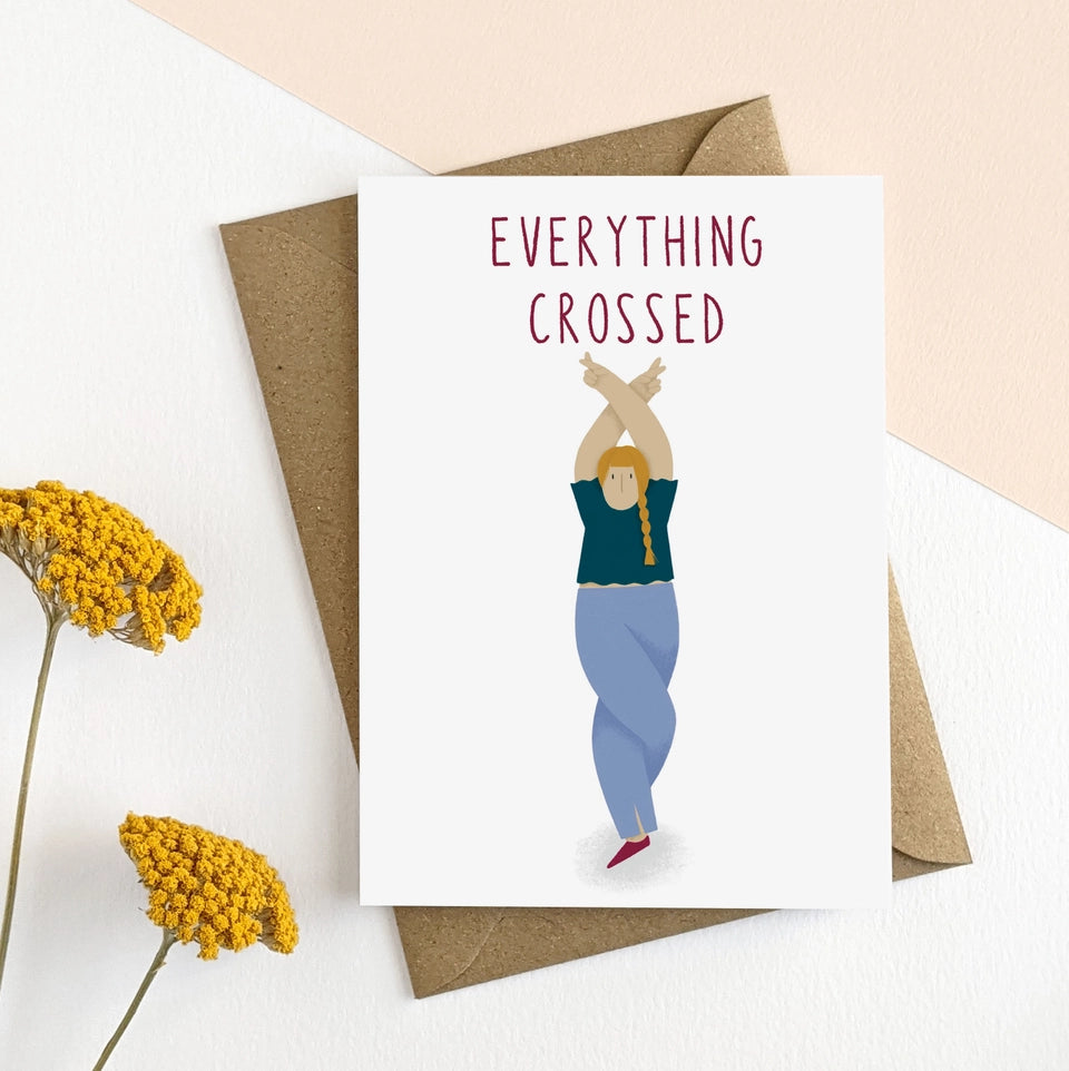 Everything Crossed Good Luck Card By Elsa Rose Frere | Curiouser