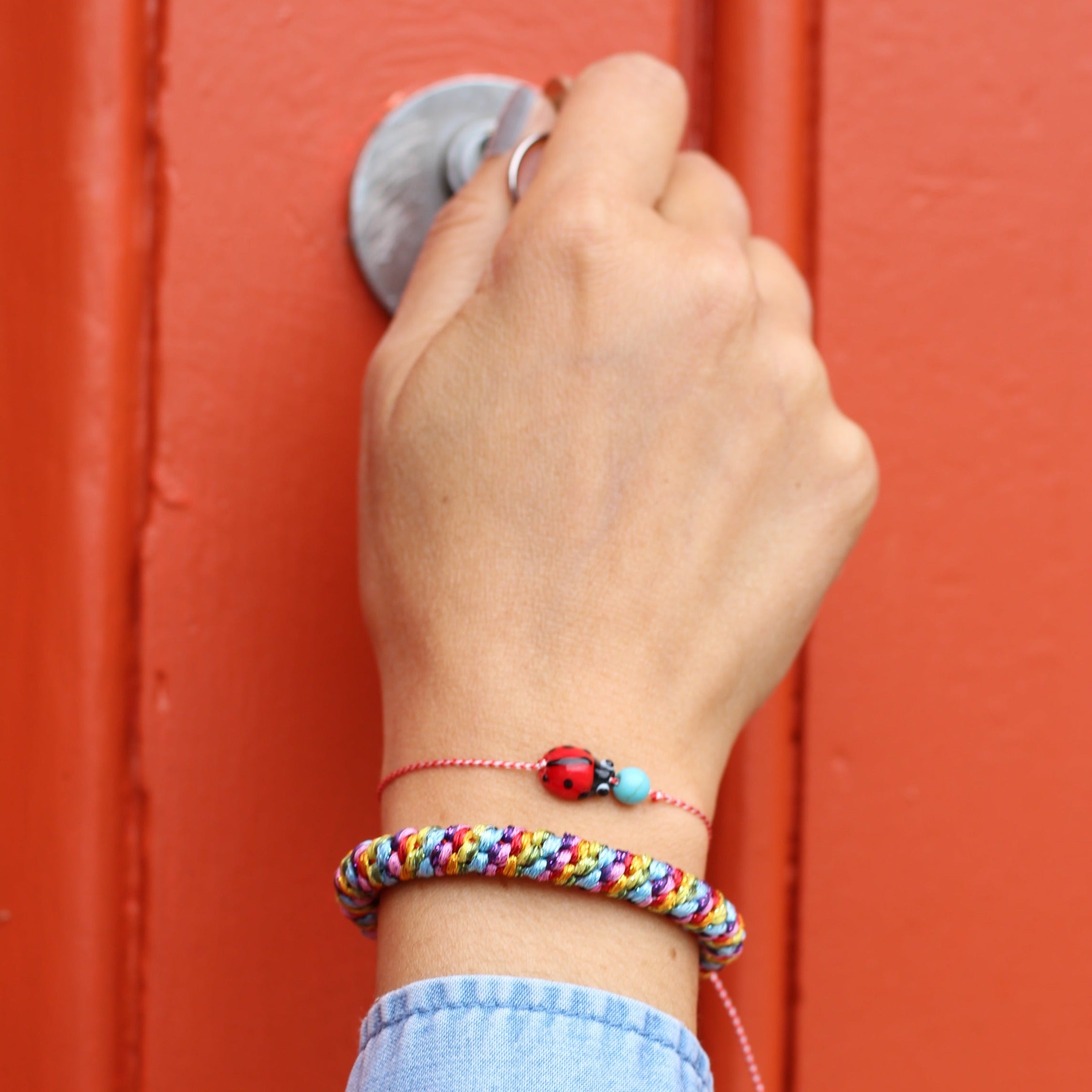 "Ladybird" Beaded Bracelet From The Curiouser Collection