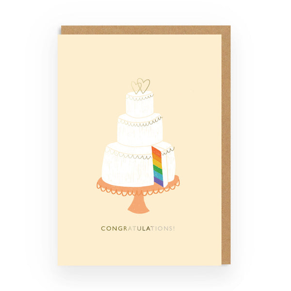 Congratulations Rainbow Cake Card by Ohh Deer | Curiouser