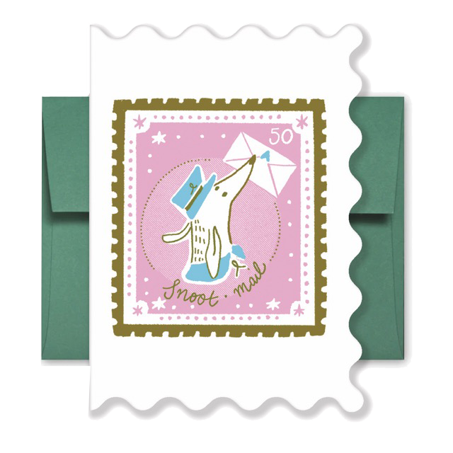 Snoot Mail Shaped Card by Bryony Moss Illustration | Curiouser