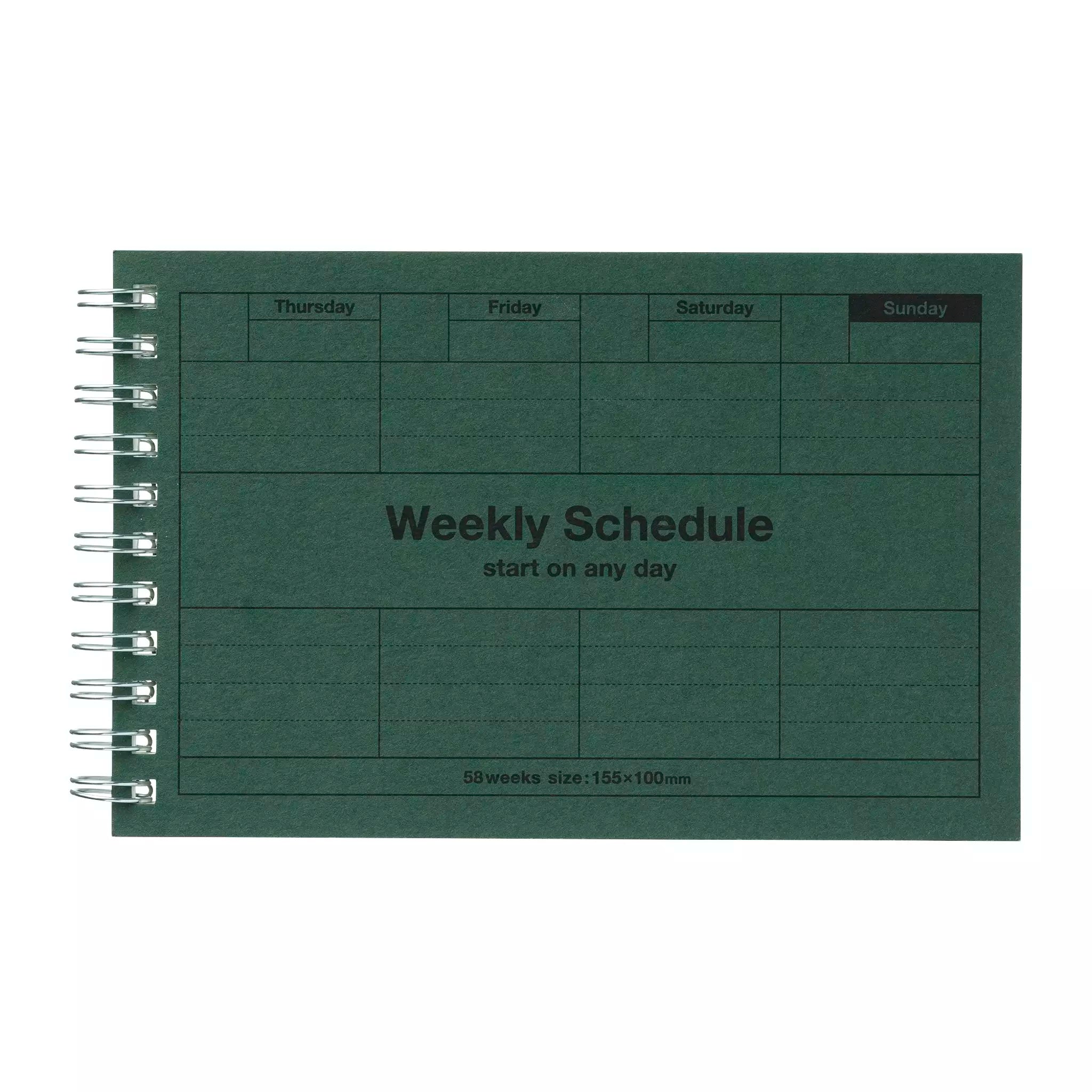 Weekly Schedule - Dark Green by Marks Inc | Curiouser