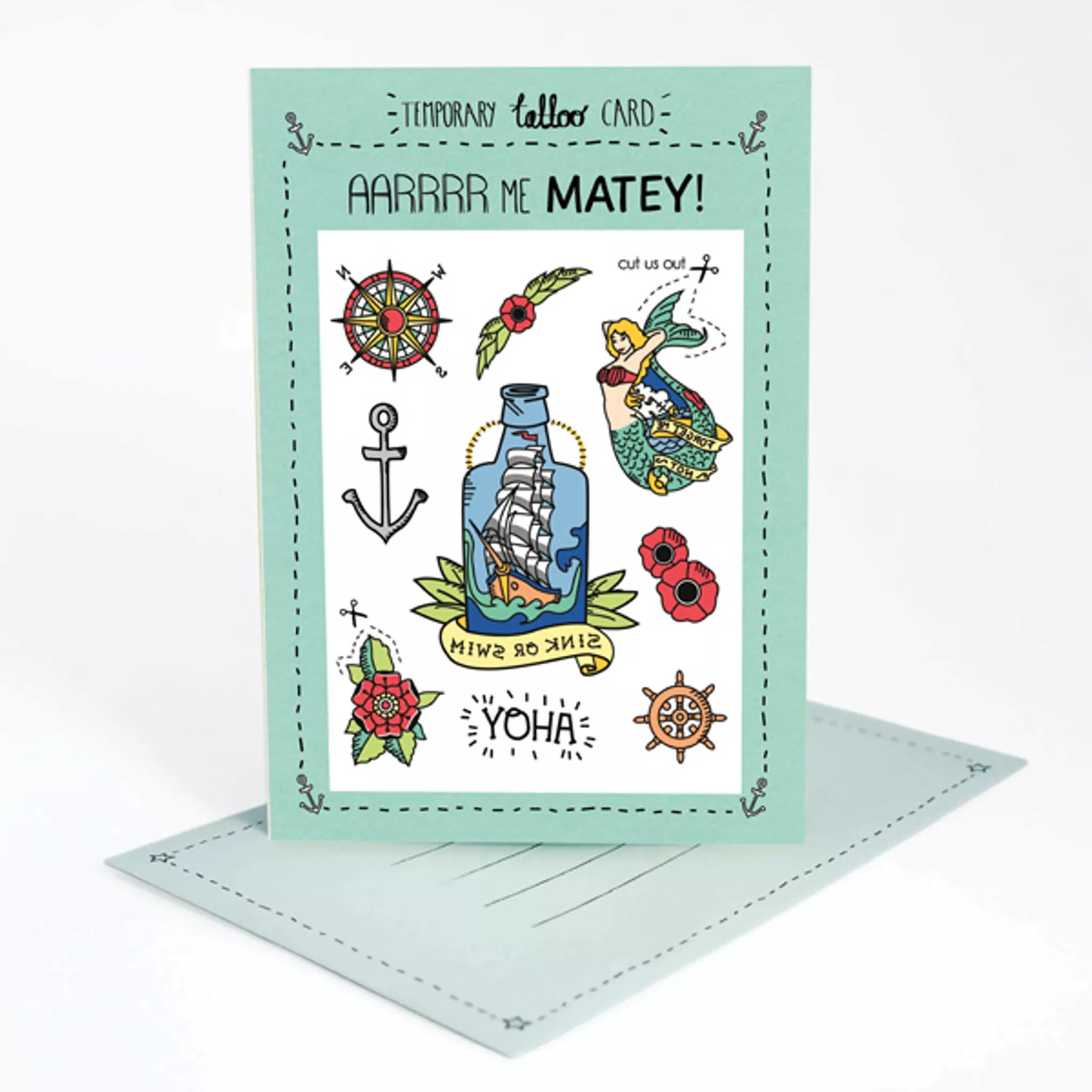 Arr Me Matey Tattoo Card