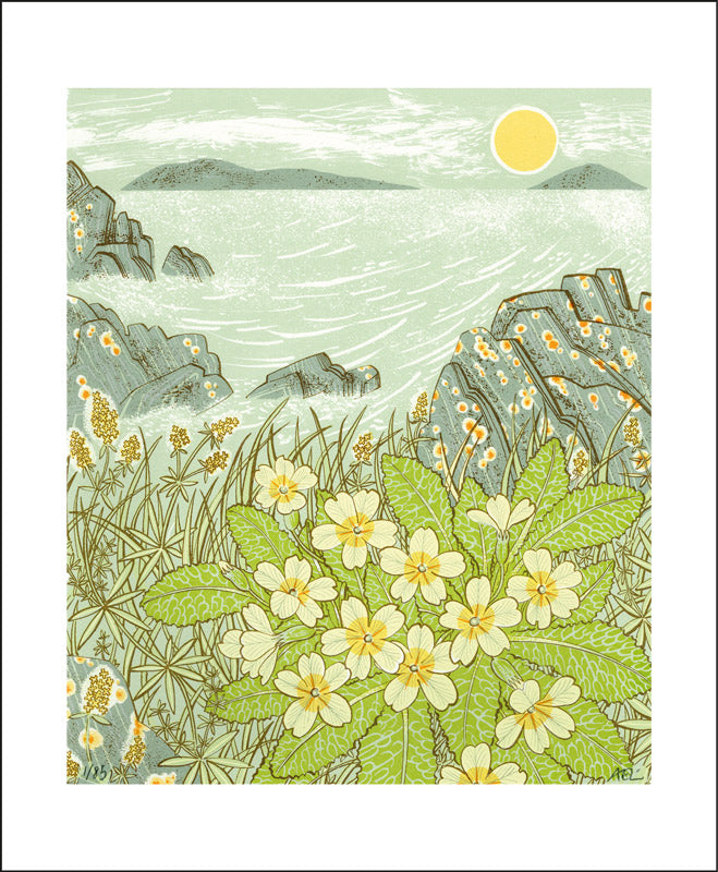 Angie Lewin - Island Primrose Blank Card By Art Angels | Curiouser