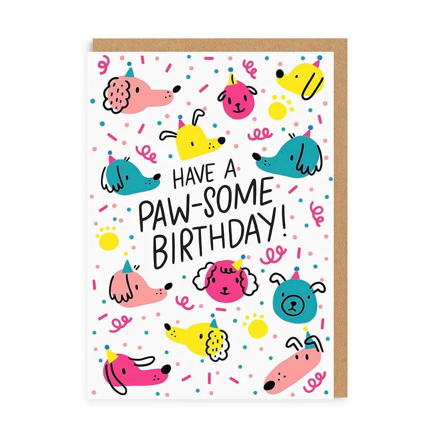 Pawsome Birthday Card By Ohh Deer | Curiouser