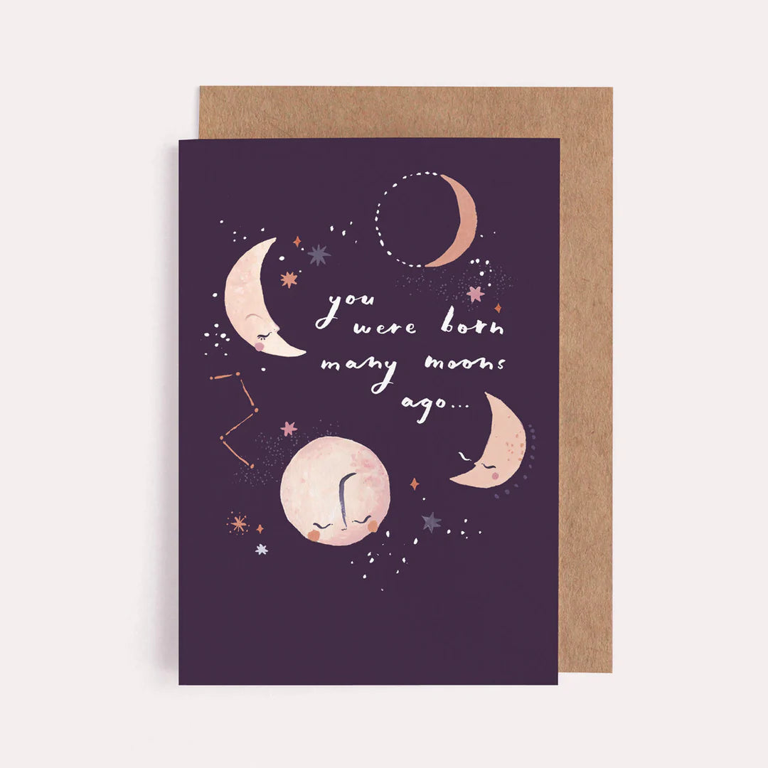 Many Moons Ago Birthday Card By Sister Paper Co. | Curiouser